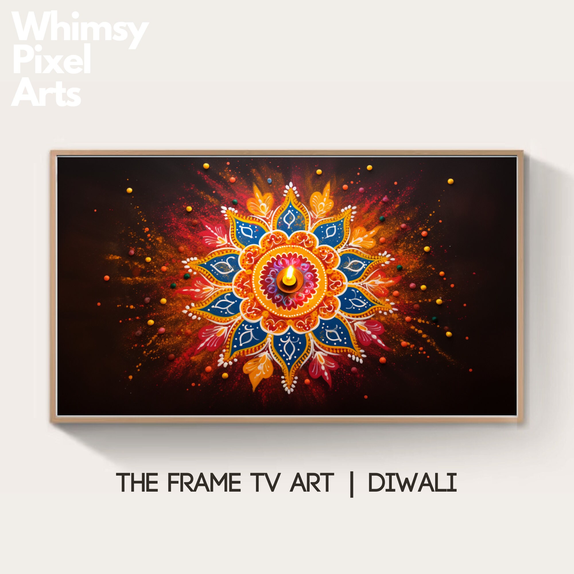 Samsung Frame TV Art: Indian Diwali (deepavali) Rangoli Mandala Art - Etsy