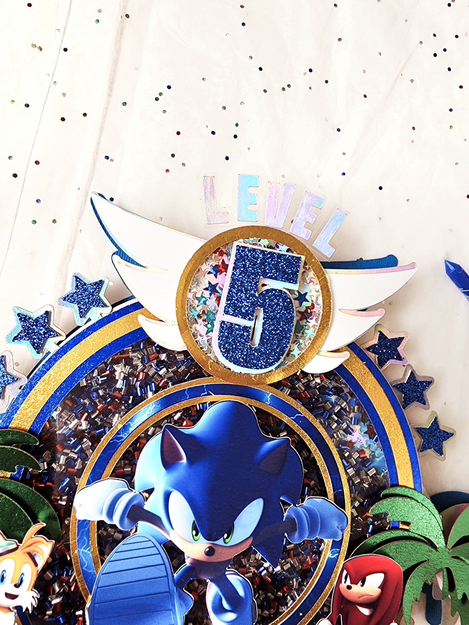 Sonic Cake Topper, Sonic the Hedgehog Cake Topper, Sonic 3D Cake Topper ...