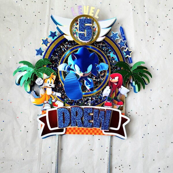 Sonic Cake Topper - Etsy
