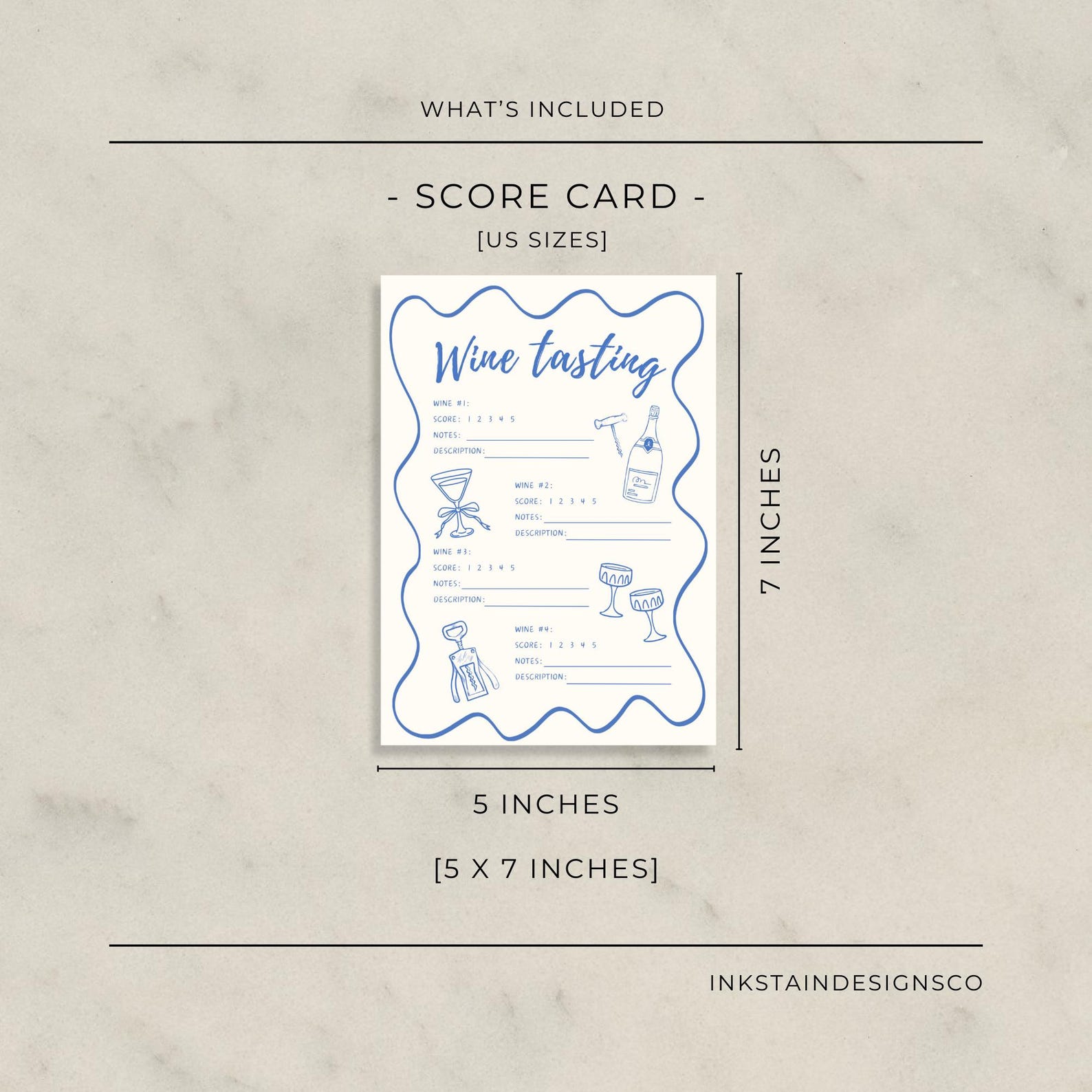 Wine Tasting Party Scorecard, Wine Party Tasting Sheet, Wine Taste Card ...