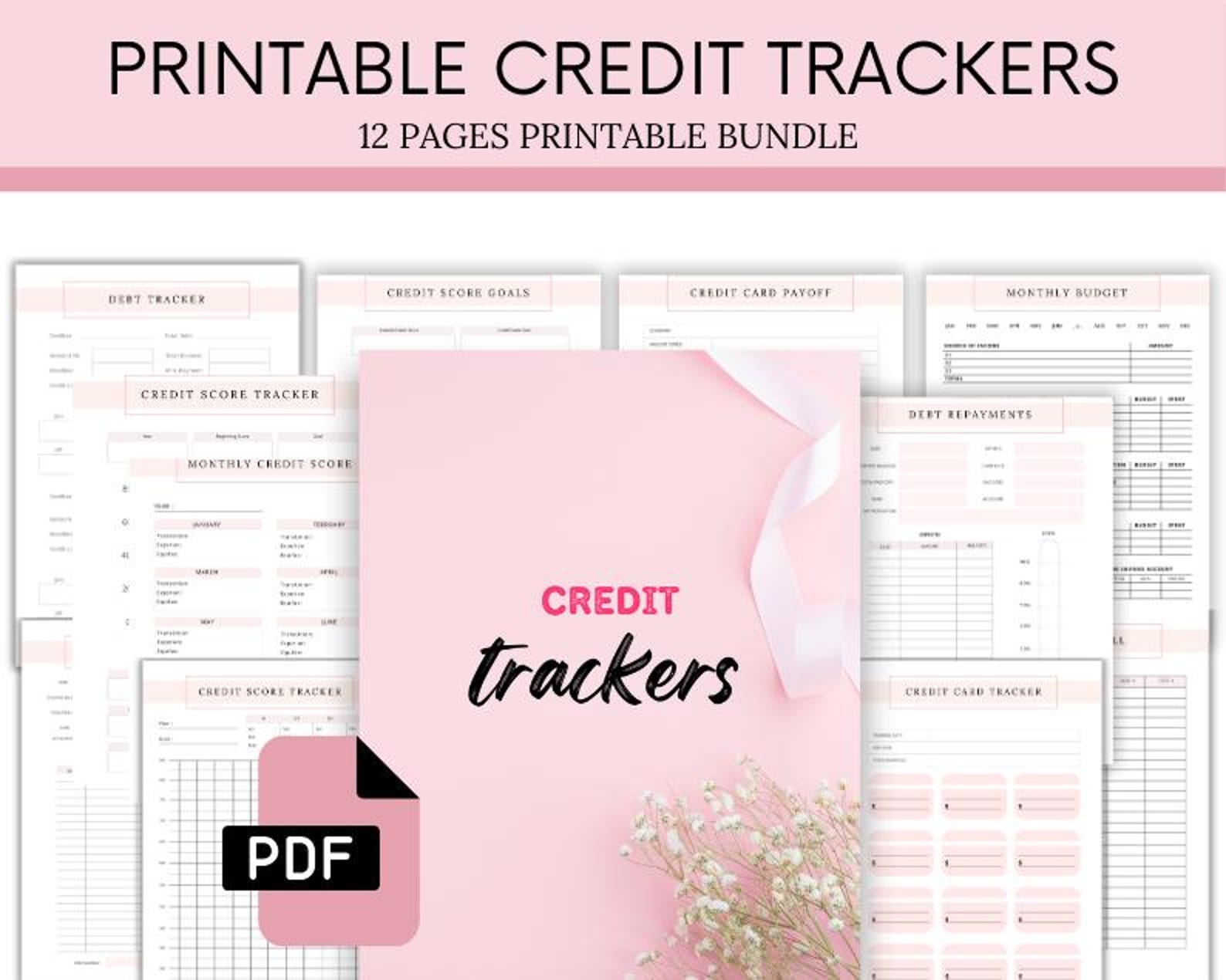 Printable Credit Tracker - Digital Credit Tracker - Budget Tracker ...