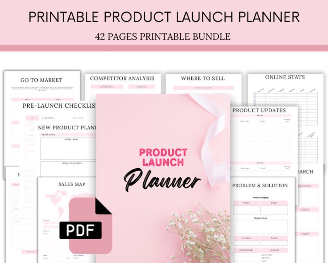 Printable Product Launch Planner - Product Research - Marketing Plan ...
