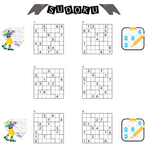 120 Pcs Sudoku, 7x7 Sudoku Puzzles, Sudoku Puzzles, Medium Level, 120 ...