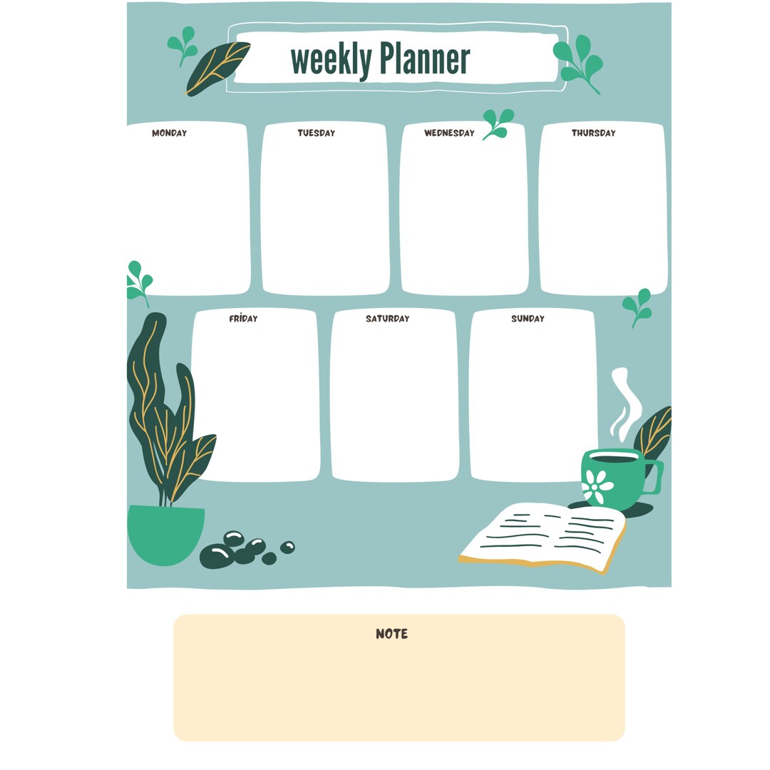 Weekly Plannerweekly Scheduledigital Planner - Etsy