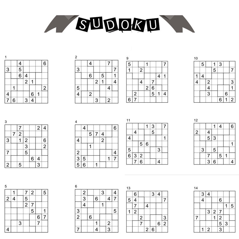 60 Pcs Sudoku Puzzles, 7x7 Kids Sudoku, Kids Activities, Maths Games ...