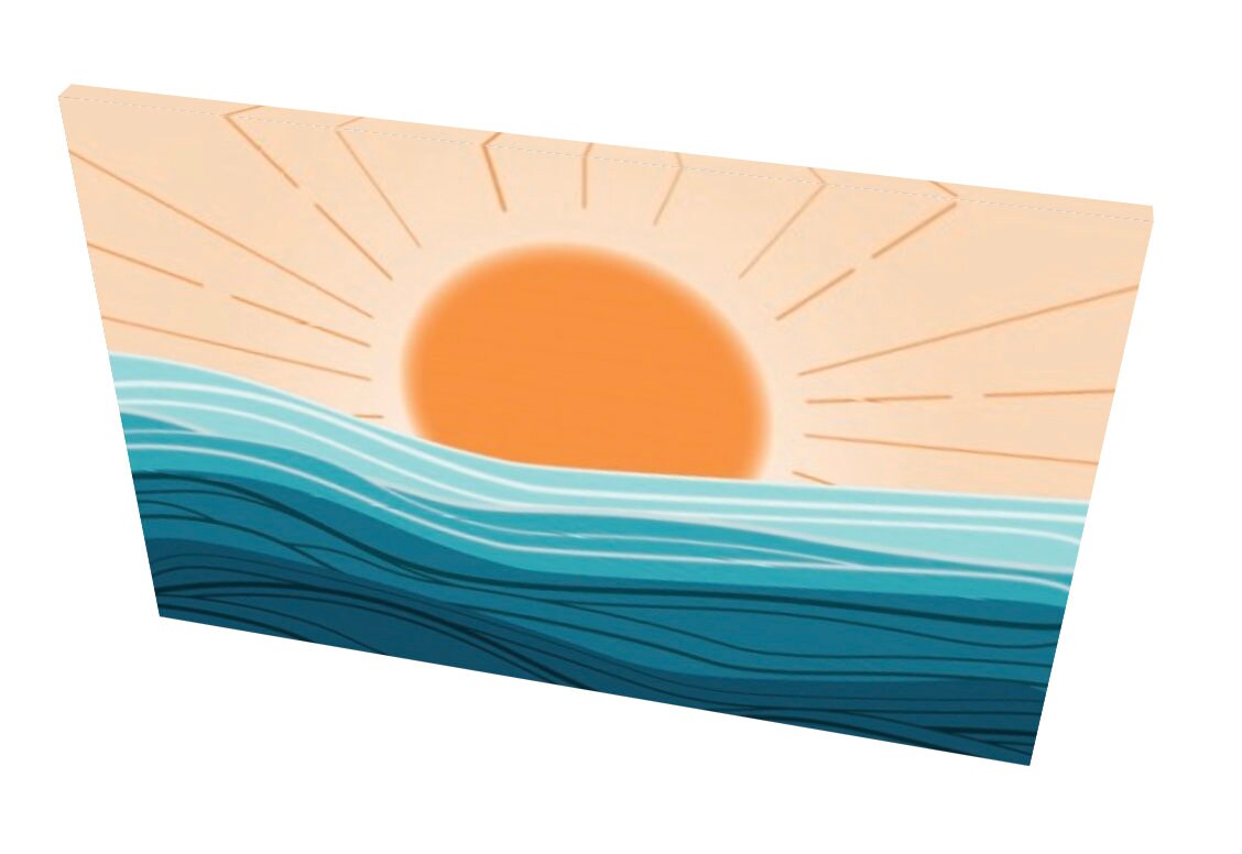 Sun and Ocean Prints, Beach House Decor, Boho Beach Print, Ocean Waves ...