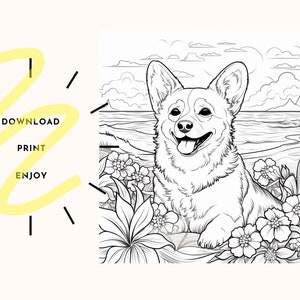 Printable Coloring Pages / Cute Corgis / Mandala / Fun Activity for ...