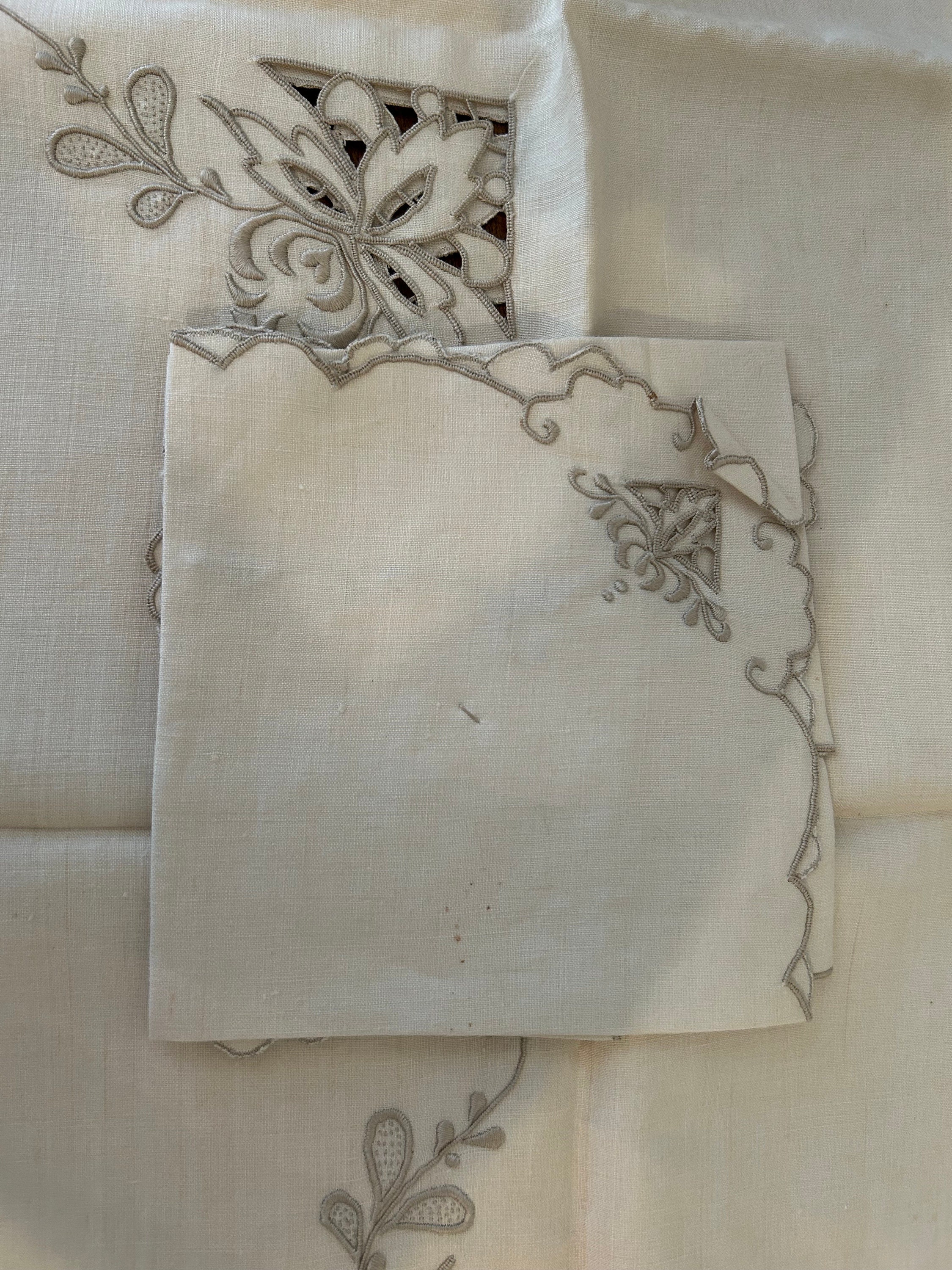 Vintage Bridge Set Table Linens - Etsy