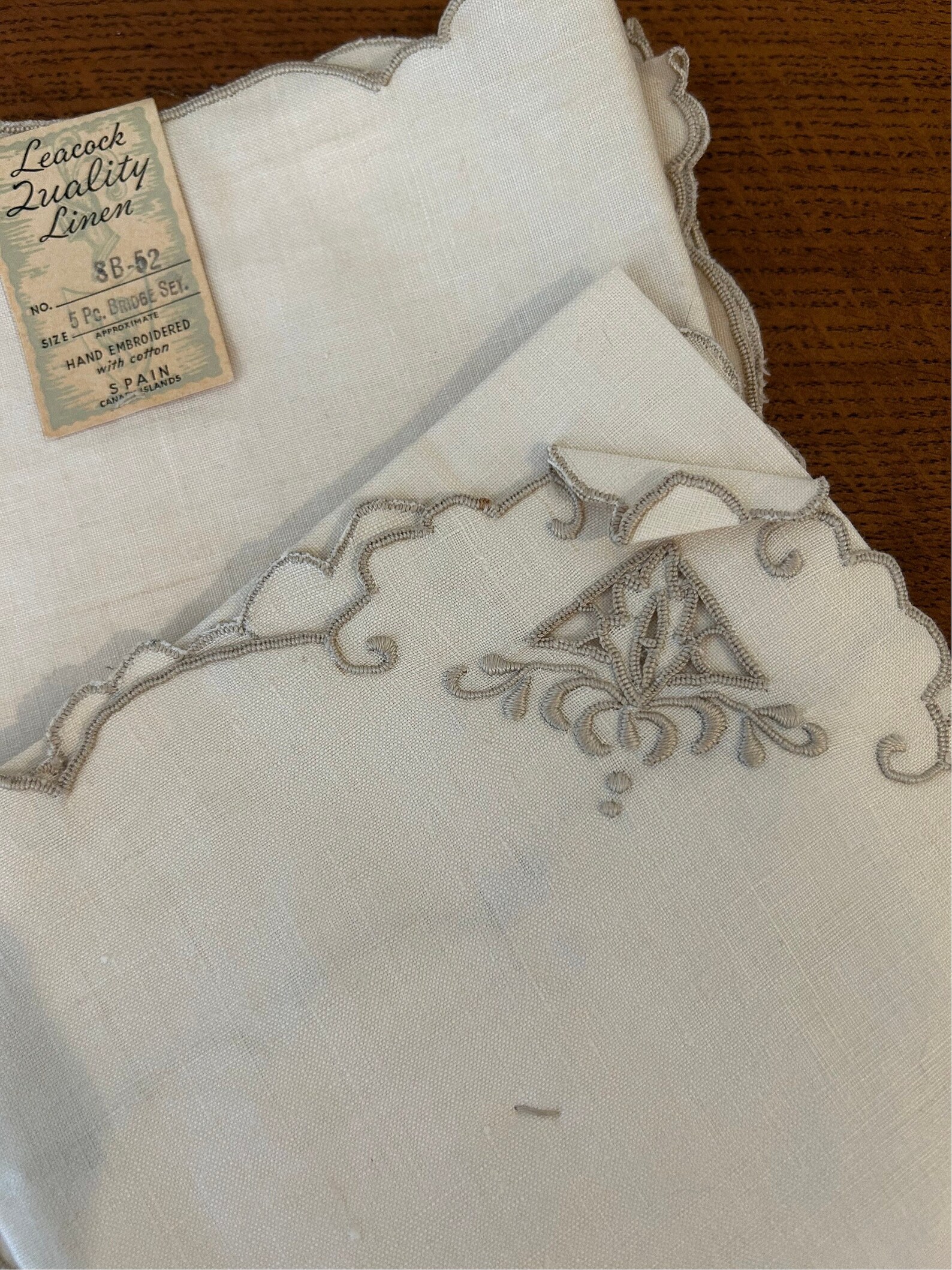 Vintage Bridge Set Table Linens - Etsy