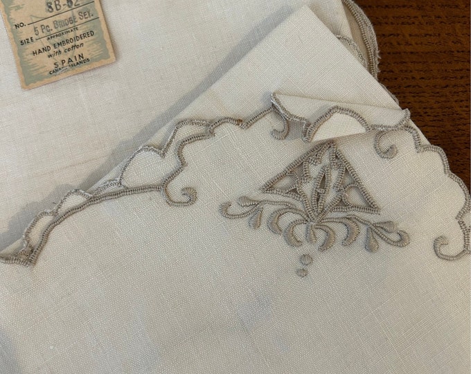 Vintage Bridge Set Table Linens - Etsy