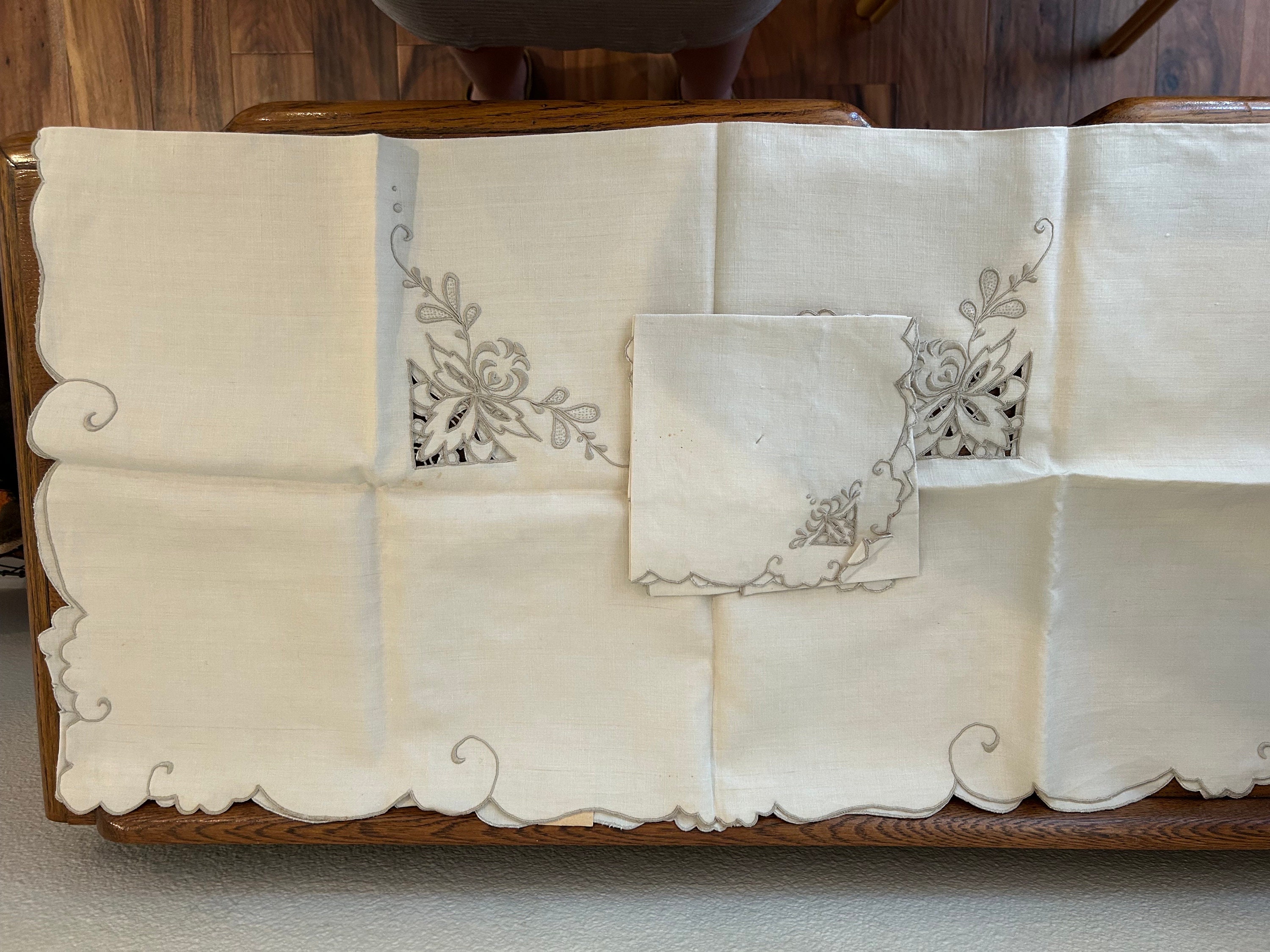 Vintage Bridge Set Table Linens - Etsy