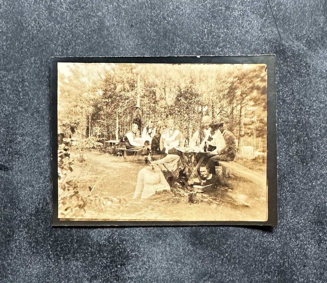 Unusual Antique Photograph / Double Exposure / Haunted Picnic ...