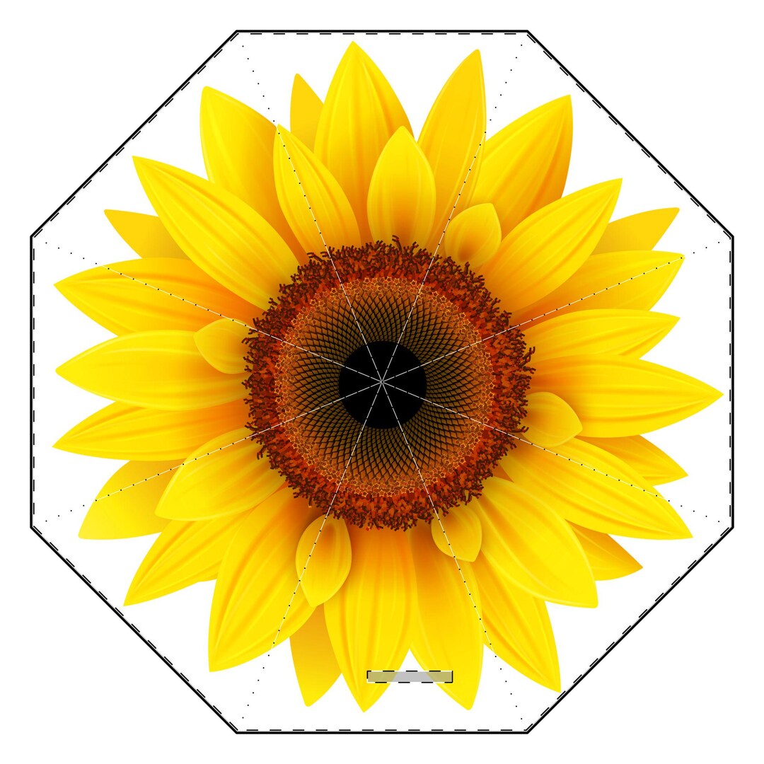 Sunflower Umbrella, Floral Compact Umbrella, Flower Print Rain ...