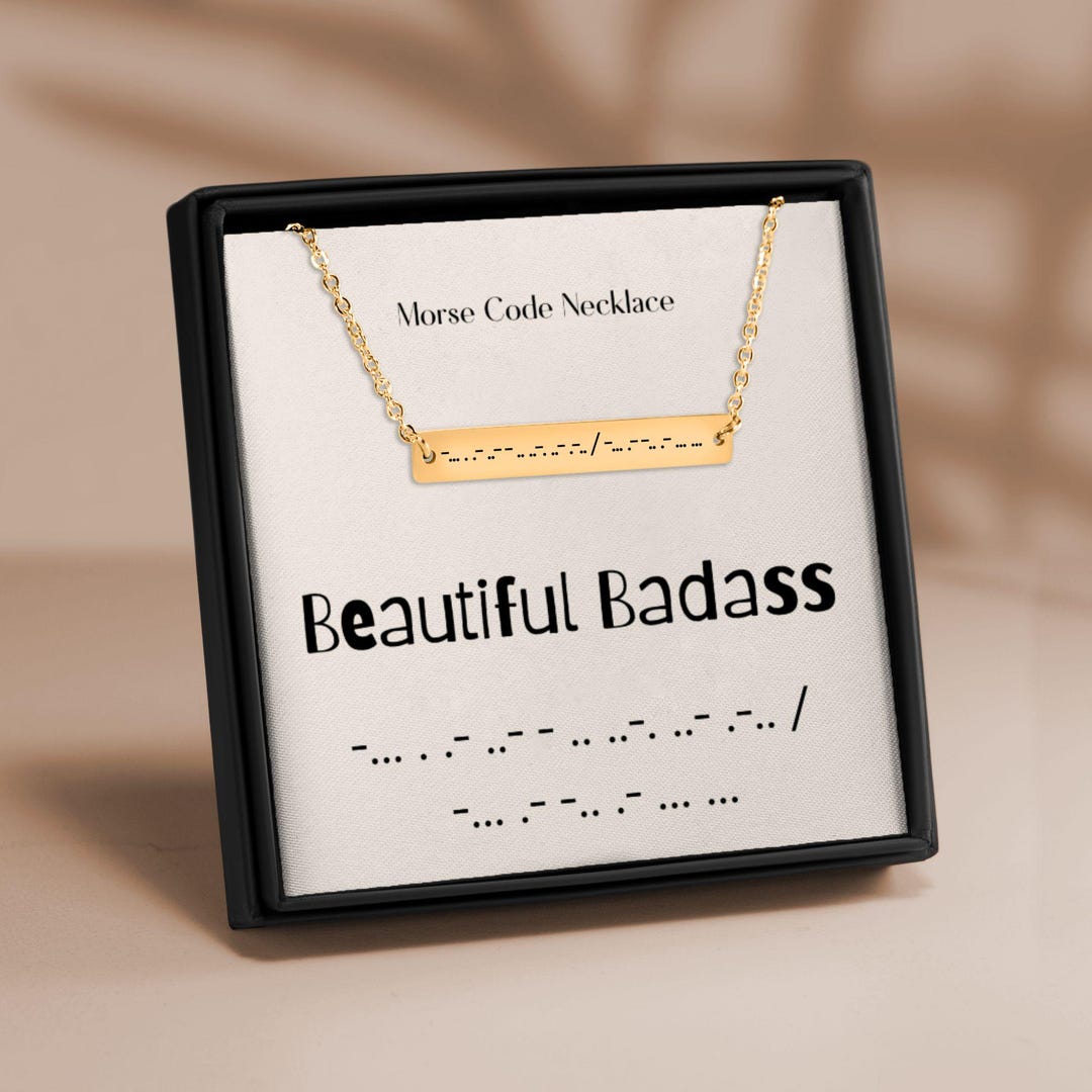 Beautiful Badass Morse Code Necklace/custom Morse Code Gift/best Friend ...