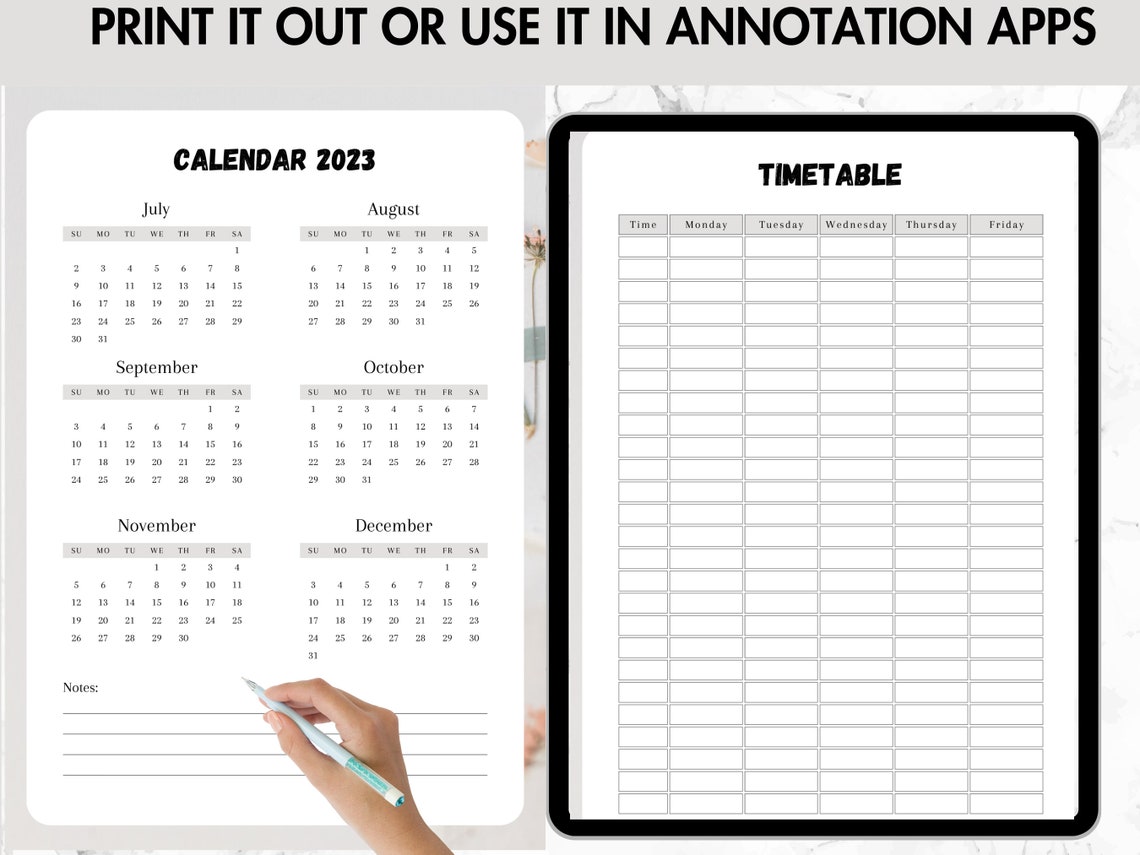 Editable Teacher Planner Printable 2023/2024 Calendar Canva Editable A4 ...