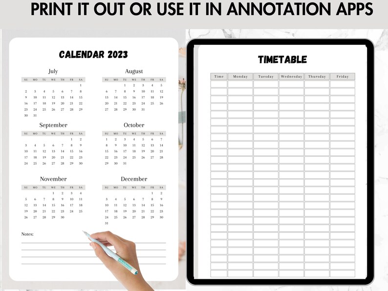 Editable Teacher Planner Printable 2023/2024 Calendar Canva Editable A4 ...