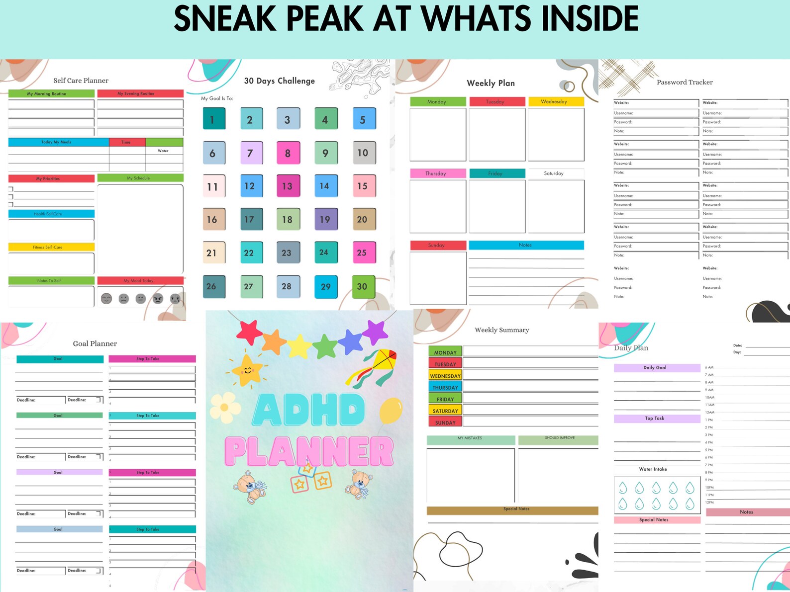 ADHD Planner/adhd Digital Planner/adhd Printable-digital Planner/task ...