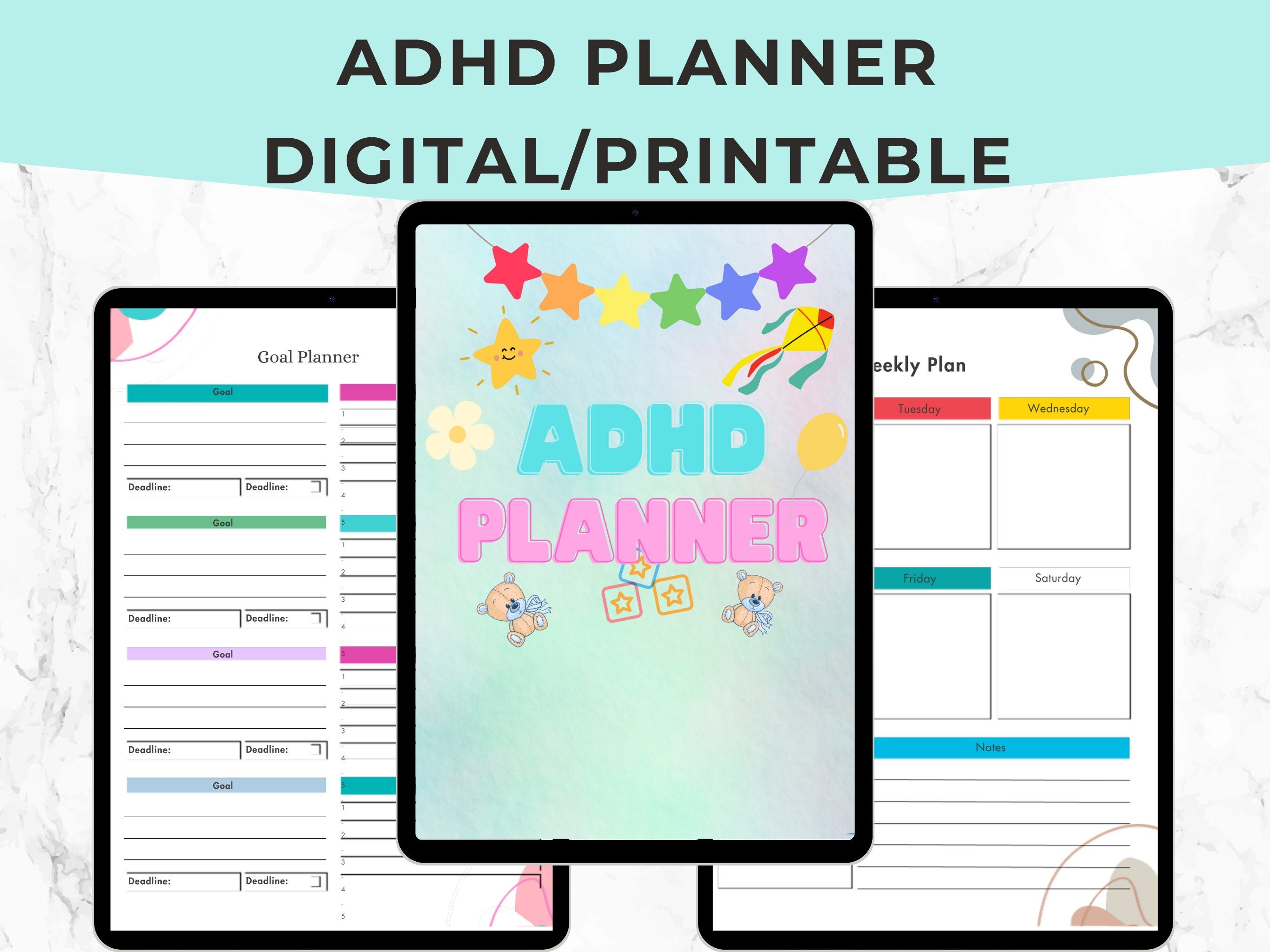 ADHD Planner/adhd Digital Planner/adhd Printable-digital Planner/task ...