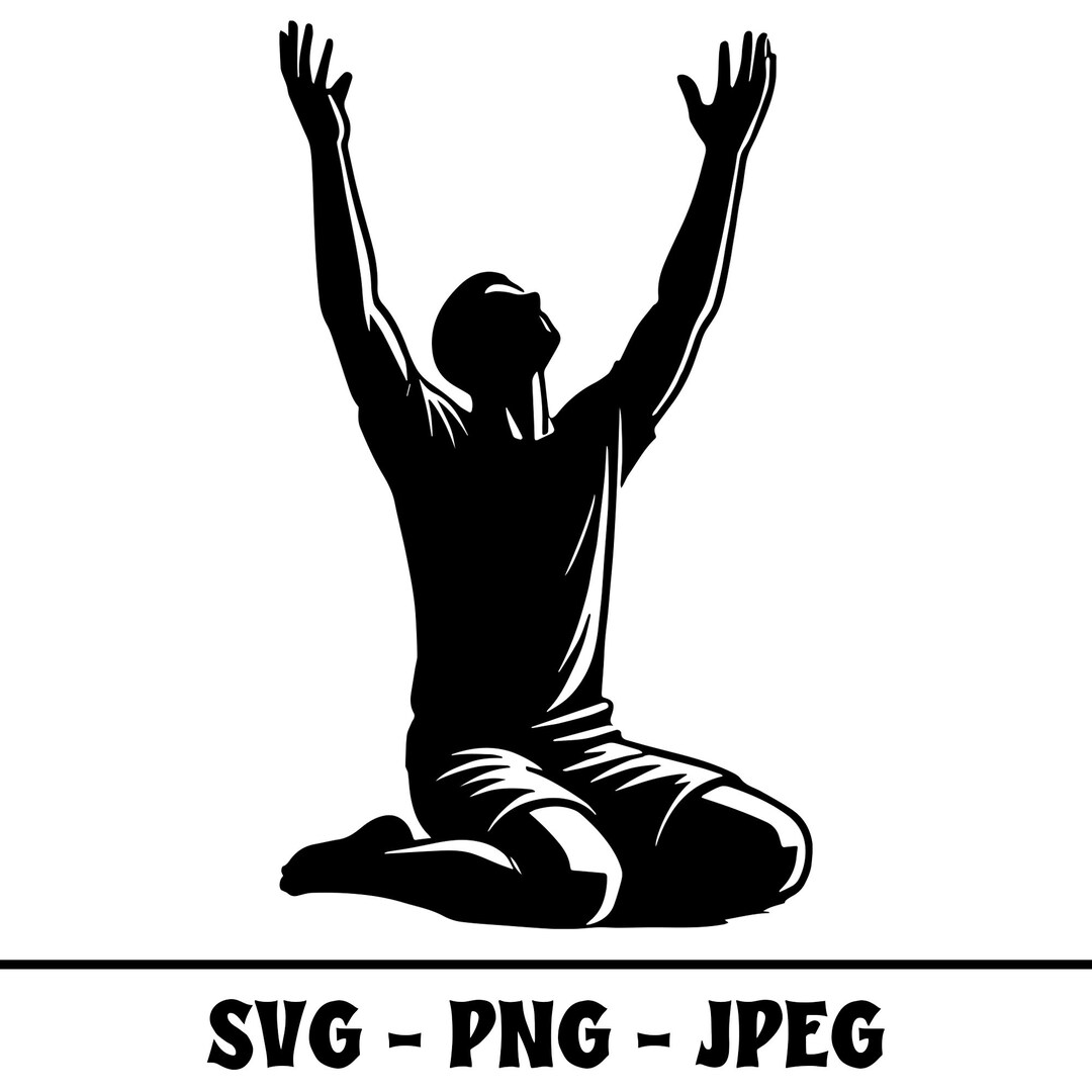 Praying Man Vector Art Spiritual and Inspirational Illustration - Etsy