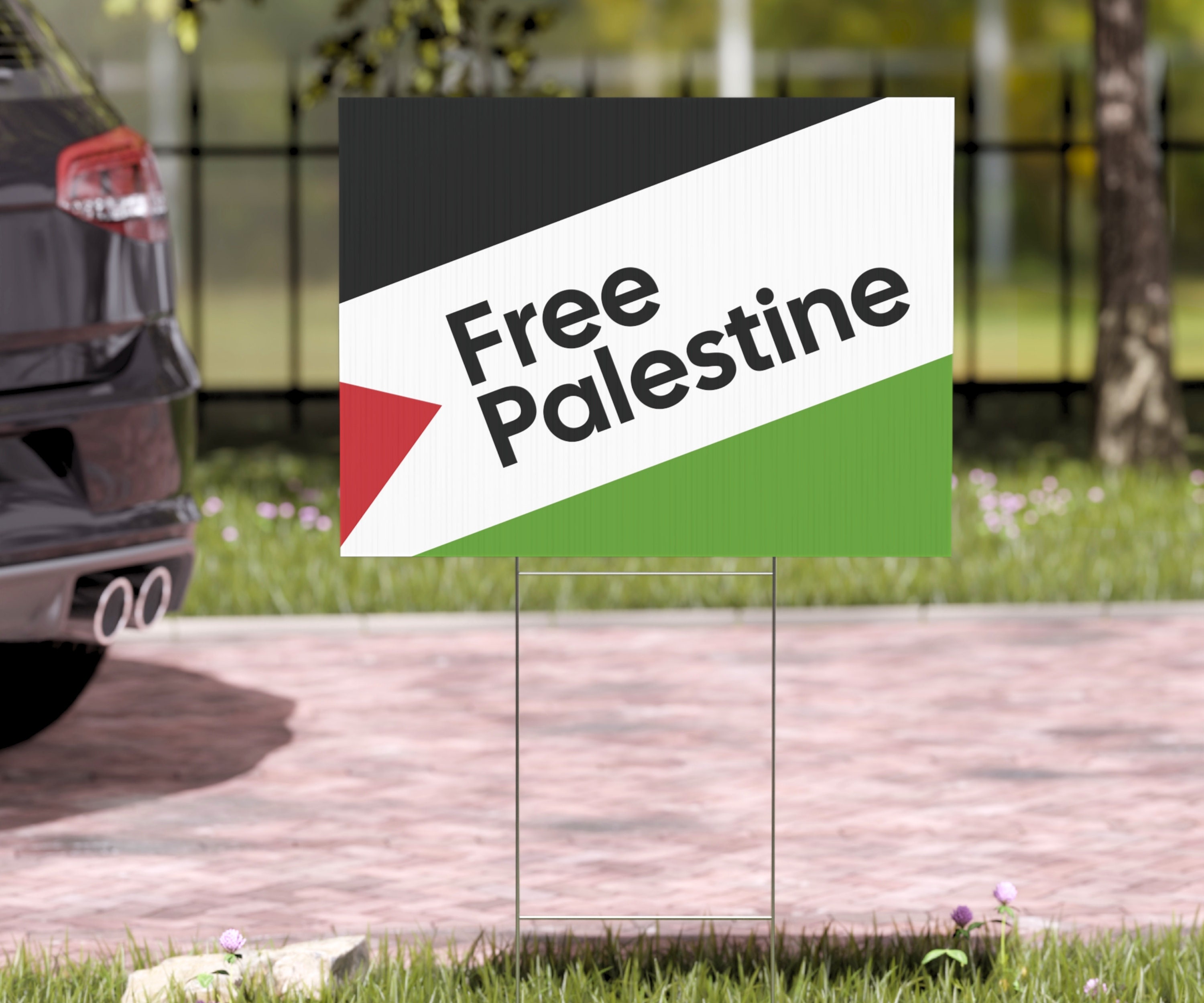 Free Palestine Sign, Palestine Yard Sign With Metal H Stand, Free ...