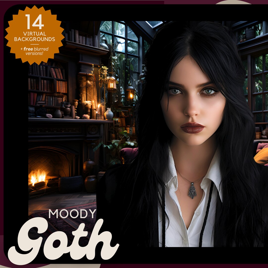 14 fundos Moody Goth Zoom e pacote de cenário virtual com versões ...