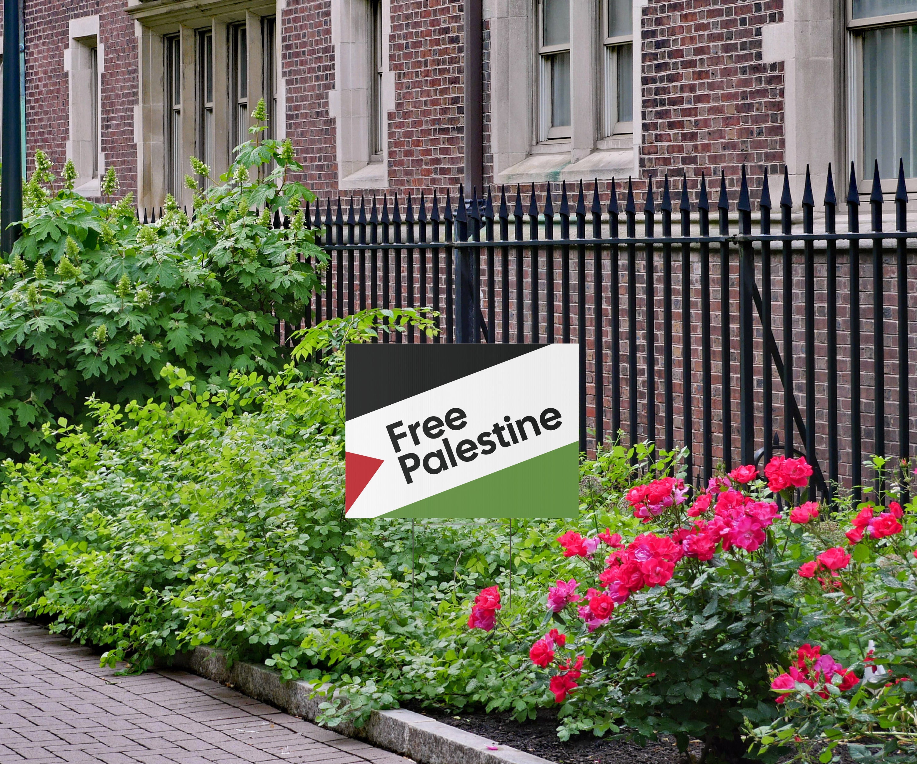 Free Palestine Sign, Palestine Yard Sign With Metal H Stand, Free ...