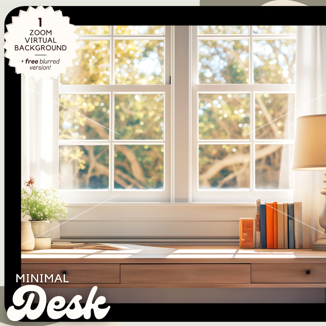 1 Minimal Desk Zoom Background and Virtual Backdrop With - Etsy