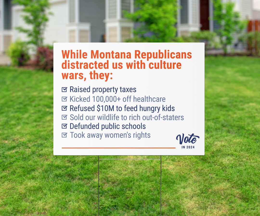 Montana Republicans Sign, Vote Sign, MT Political Sign, Montana ...
