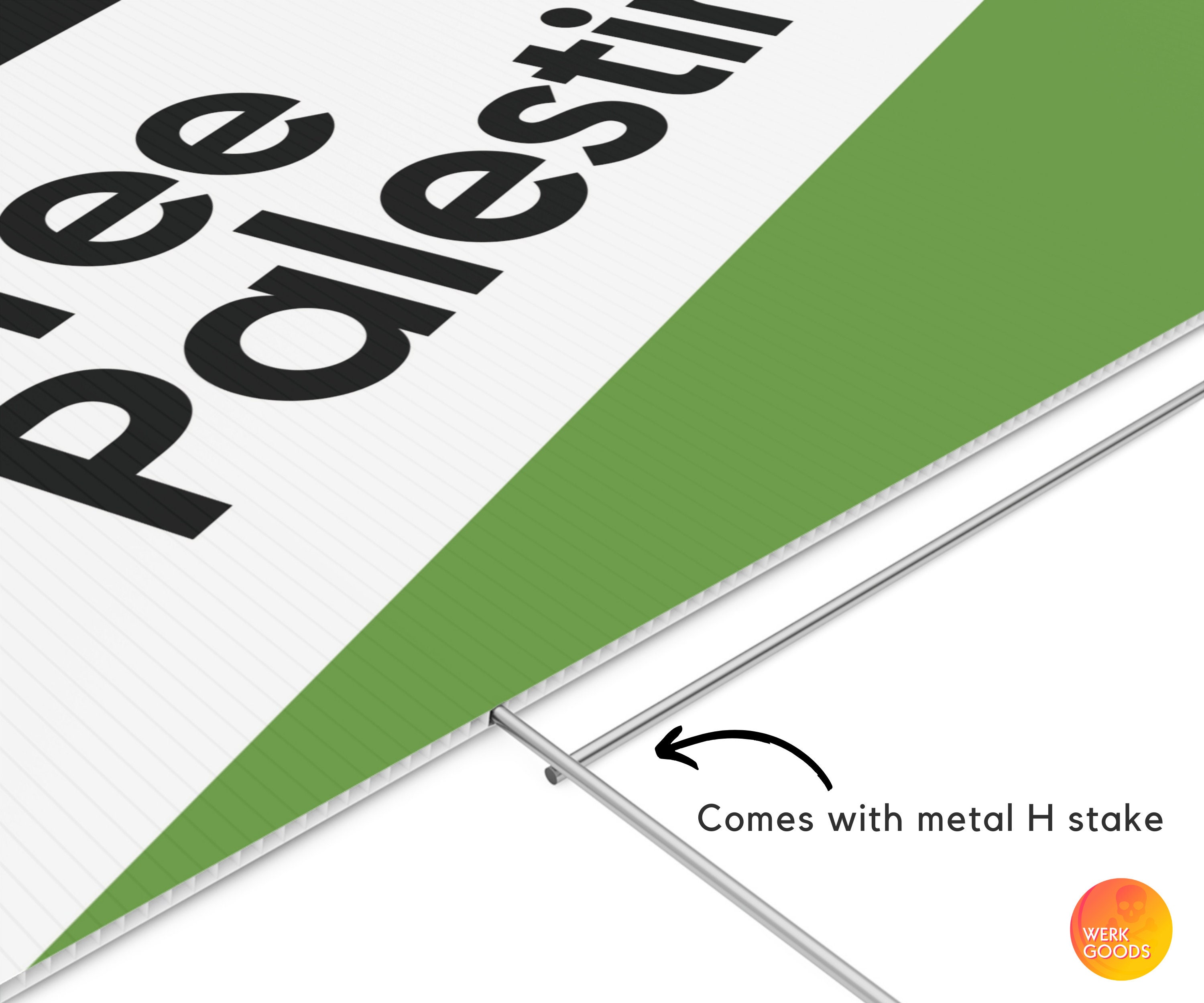 Free Palestine Sign, Palestine Yard Sign With Metal H Stand, Free ...