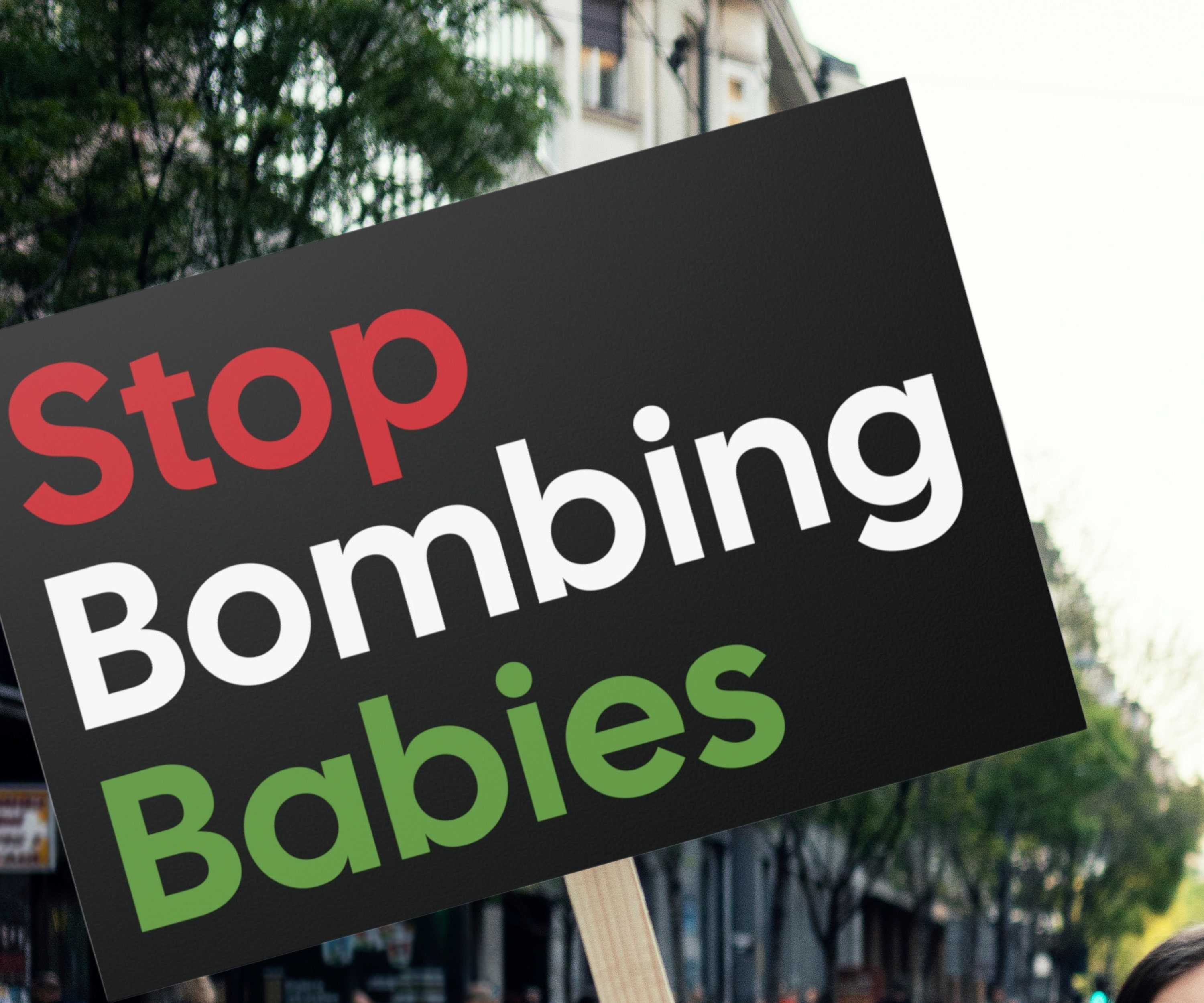 Stop Bombing Babies Poster, Palestine Poster, Palestine Sign, Gaza ...