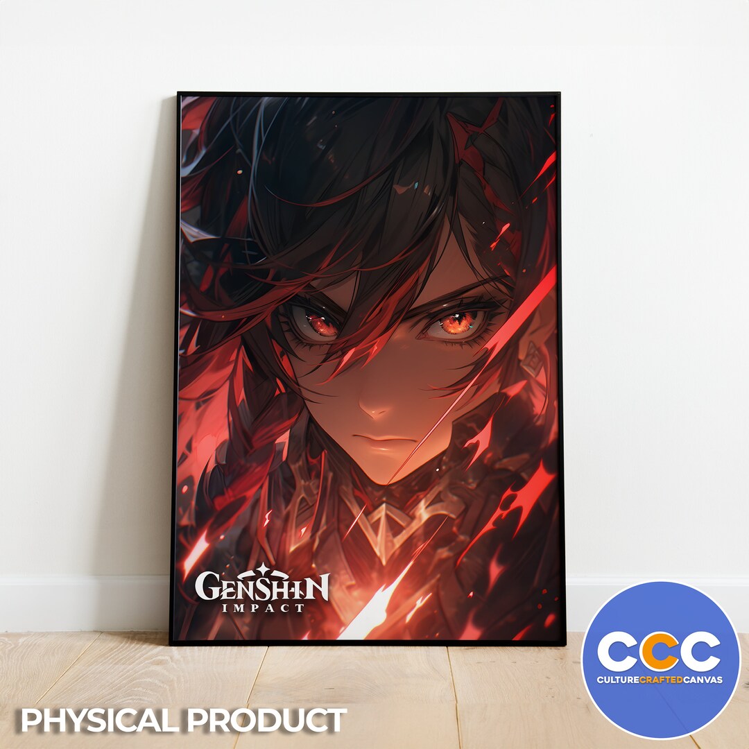 DILUC Poster, Genshin Impact Physical Hanging Wall Art, Frame Home ...