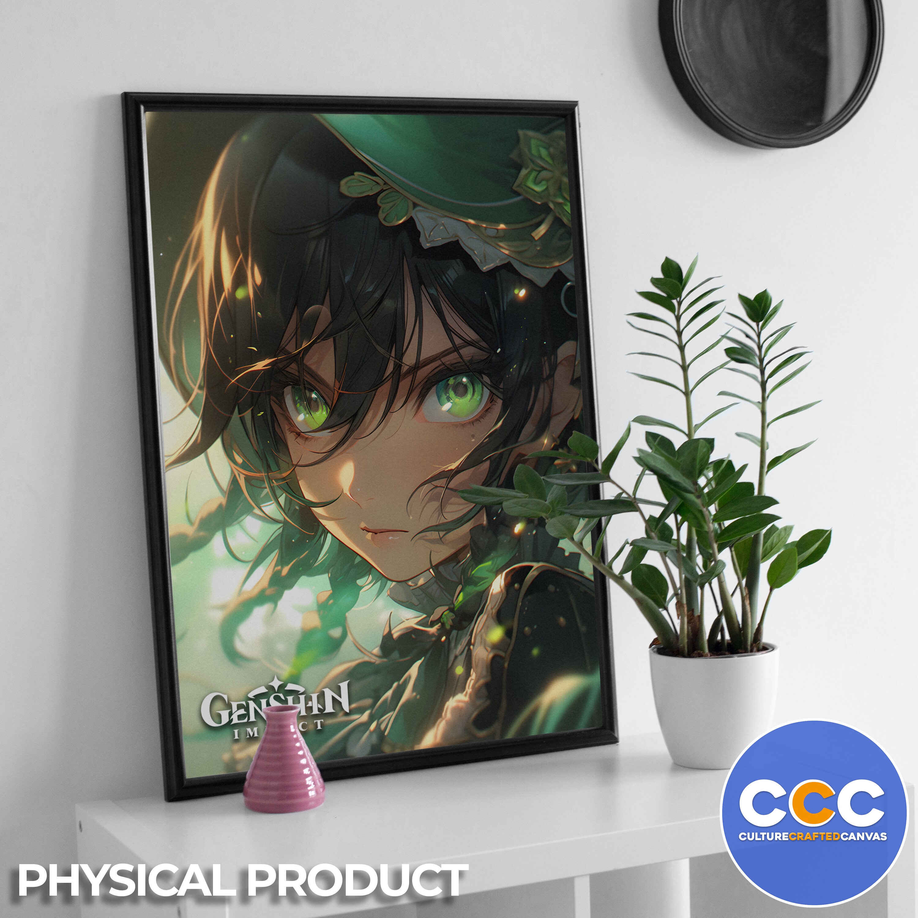 VENTI Poster, Genshin Impact Physical Hanging Wall Art, Frame Home ...