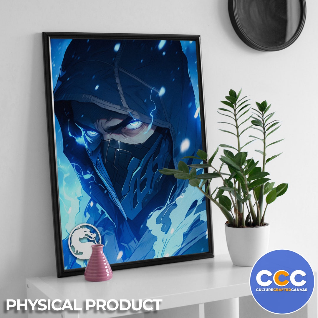 SUB ZERO Poster, Mortal Kombat Physical Hanging Wall Art, Frame Home ...
