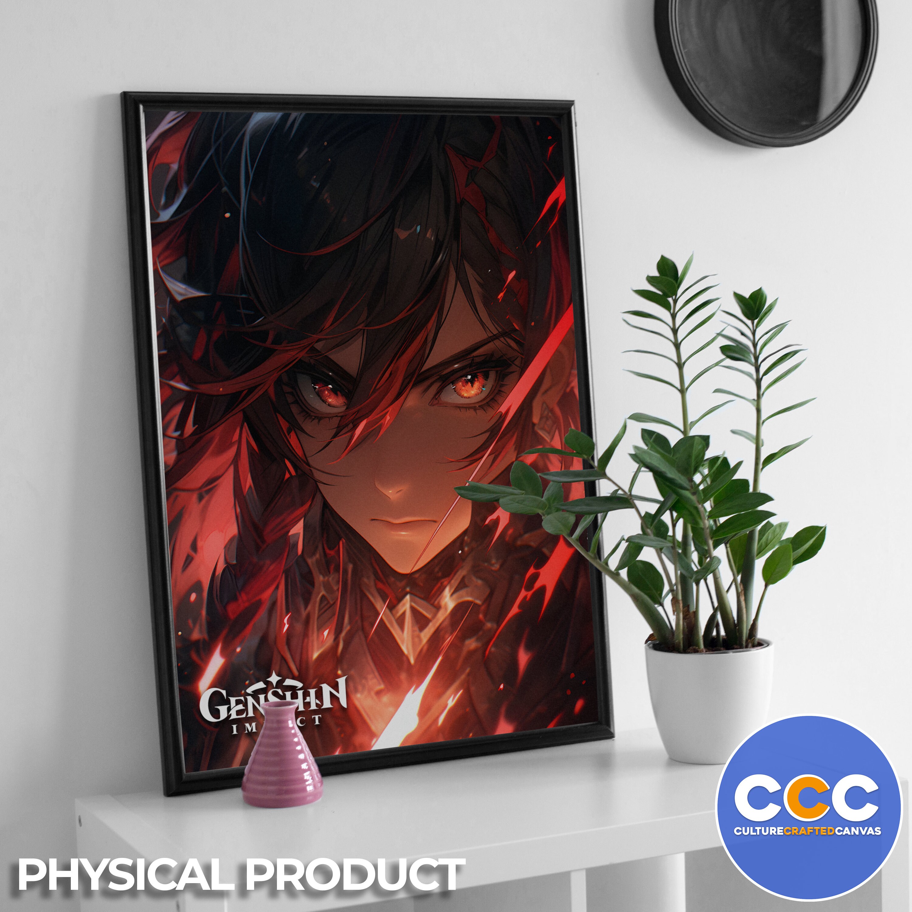 DILUC Poster, Genshin Impact Physical Hanging Wall Art, Frame Home ...