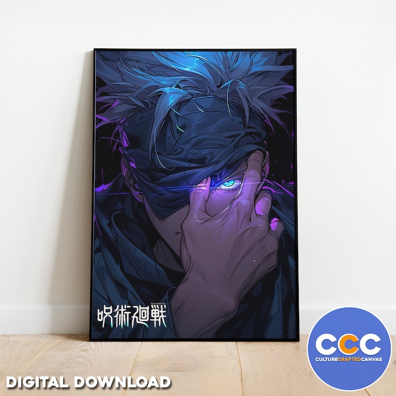 JUJUTSU KAISEN, Gojo Satoru, Anime Poster, Anime Wall Art, Anime Room ...