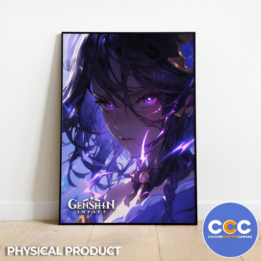 RAIDEN SHOGUN Poster, Genshin Impact Physical Hanging Wall Art, Frame ...