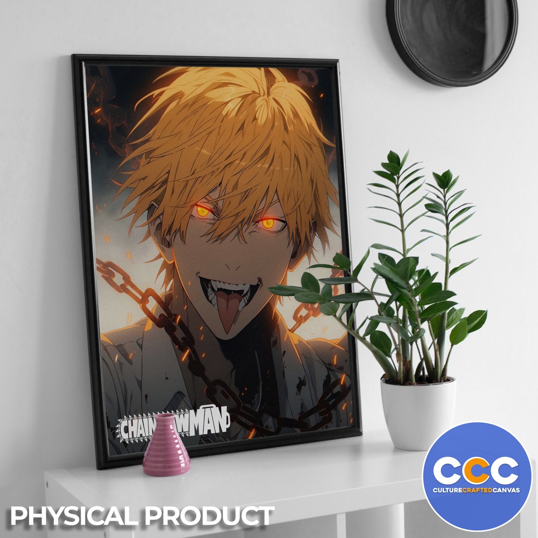 DENJI Poster, Chainsaw Man Physical Hanging Wall Art, Frame Home Decor ...