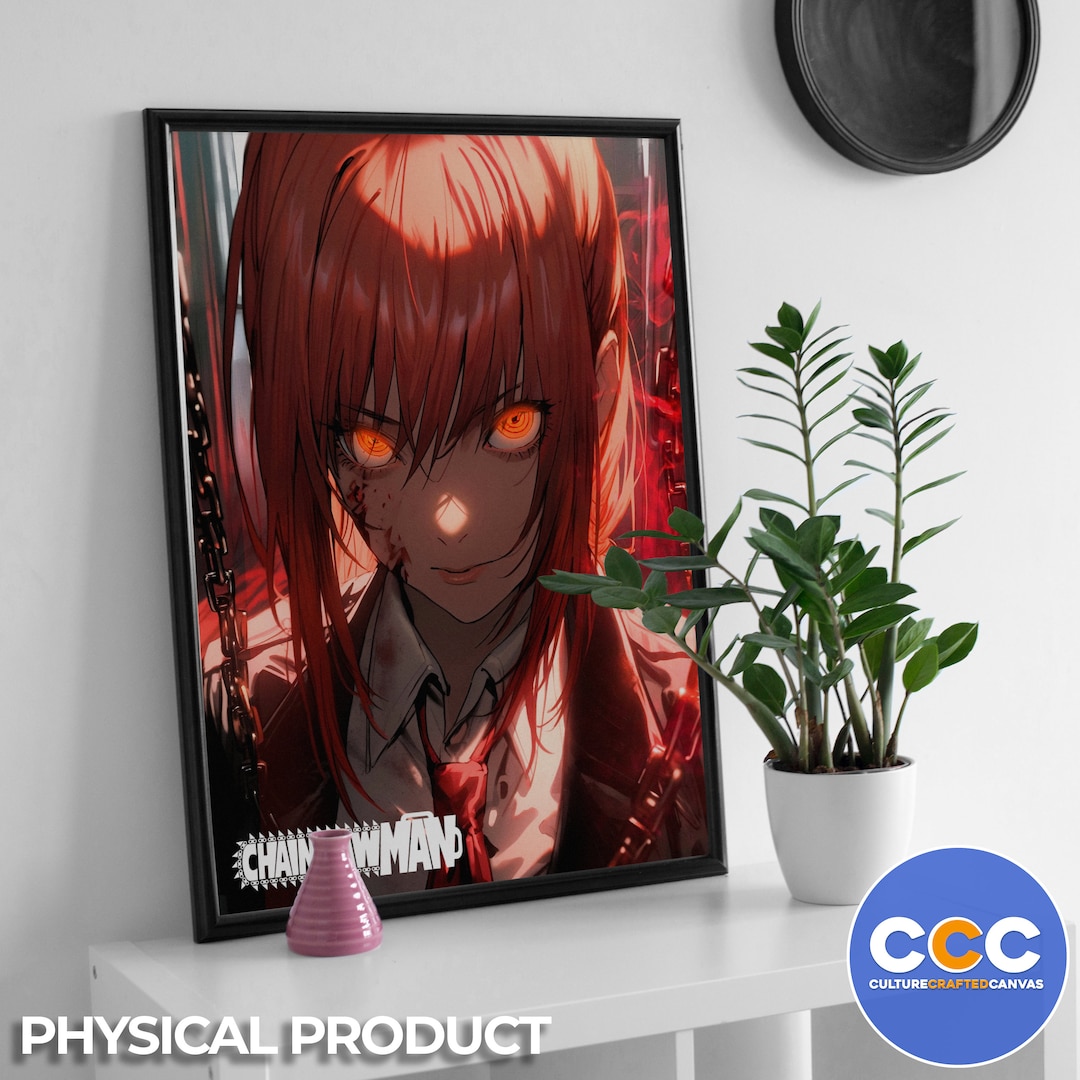 MAKIMA Poster, Chainsaw Man Physical Hanging Wall Art, Frame Home Decor ...