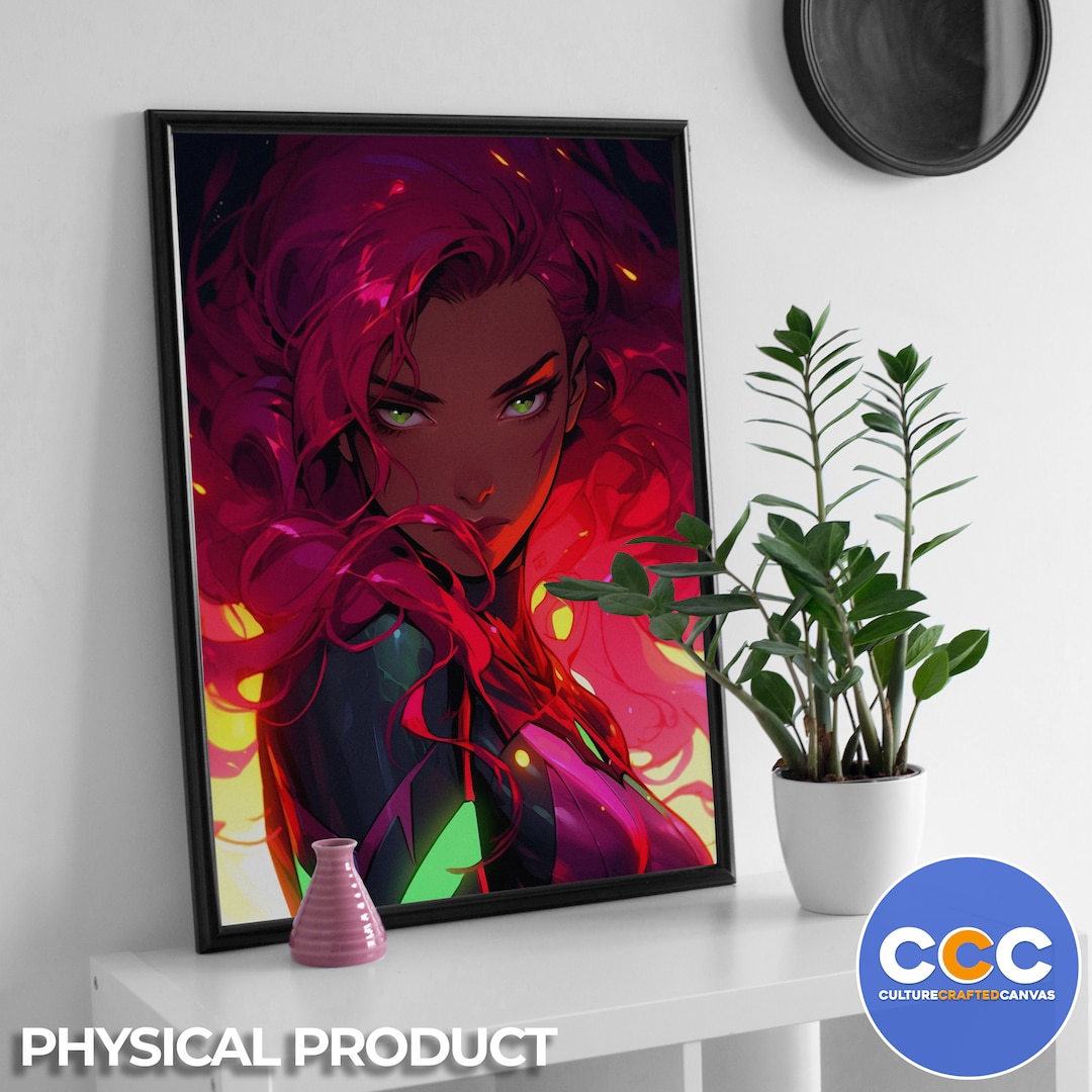 STARFIRE Poster, DC Comics Physical Hanging Wall Art, Frame Home Decor ...