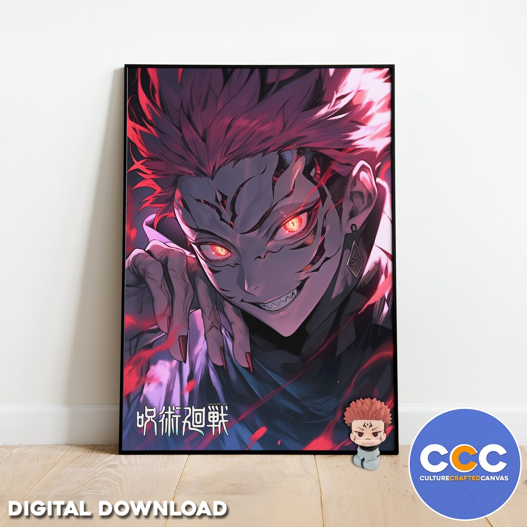 JUJUTSU KAISEN Sukuna Anime Poster Anime Wall Art Anime - Etsy Australia
