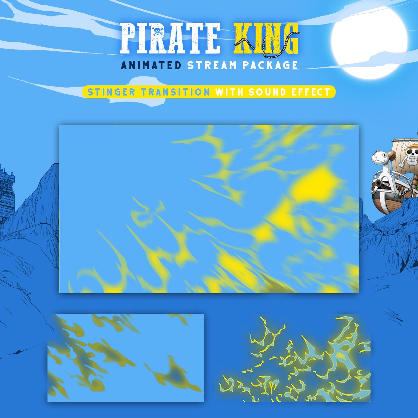 Animated Anime Full Stream Pack Twitch Overlays Manga Theme for Twitch ...