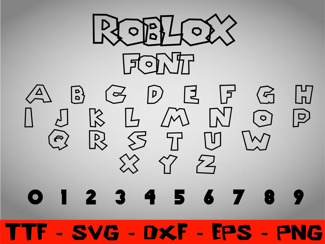 Roblox SVG Roblox Alphabet Roblox TTF Digitaler Download Layered Bundle ...