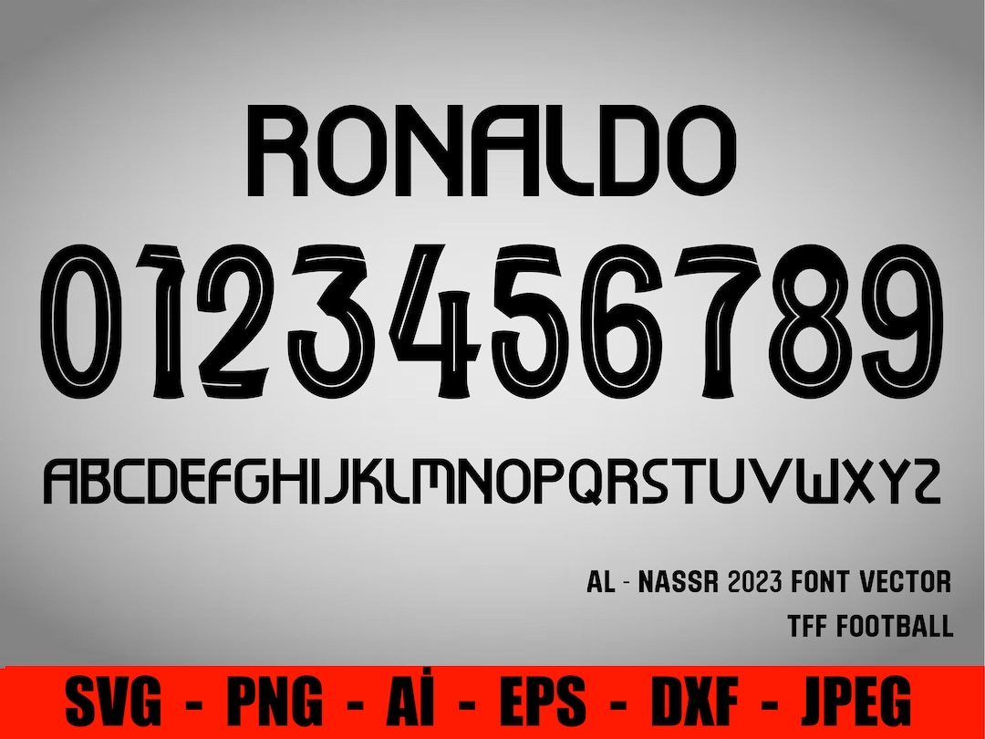 Buy Font Vector Al Nassr 2022-2023 Font SVG, AI, Eps, Pdf, TTF ...