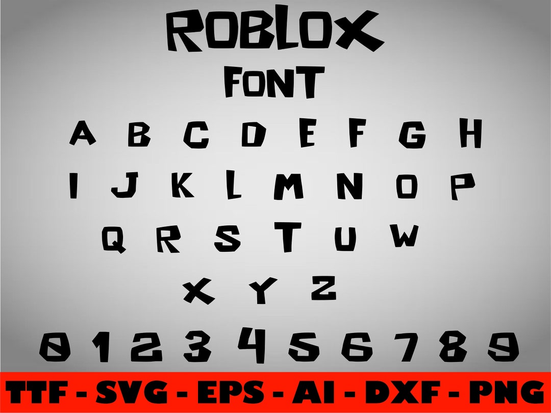 Roblox SVG Roblox Alphabet PNG Roblox TTF Digital Download Layered ...