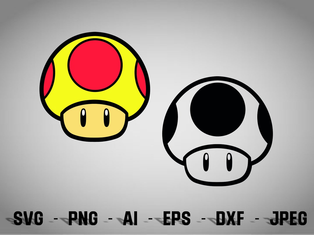 Mario Mushroom SVG for Craft Machines Cricut Cameo Silhouette Instant ...