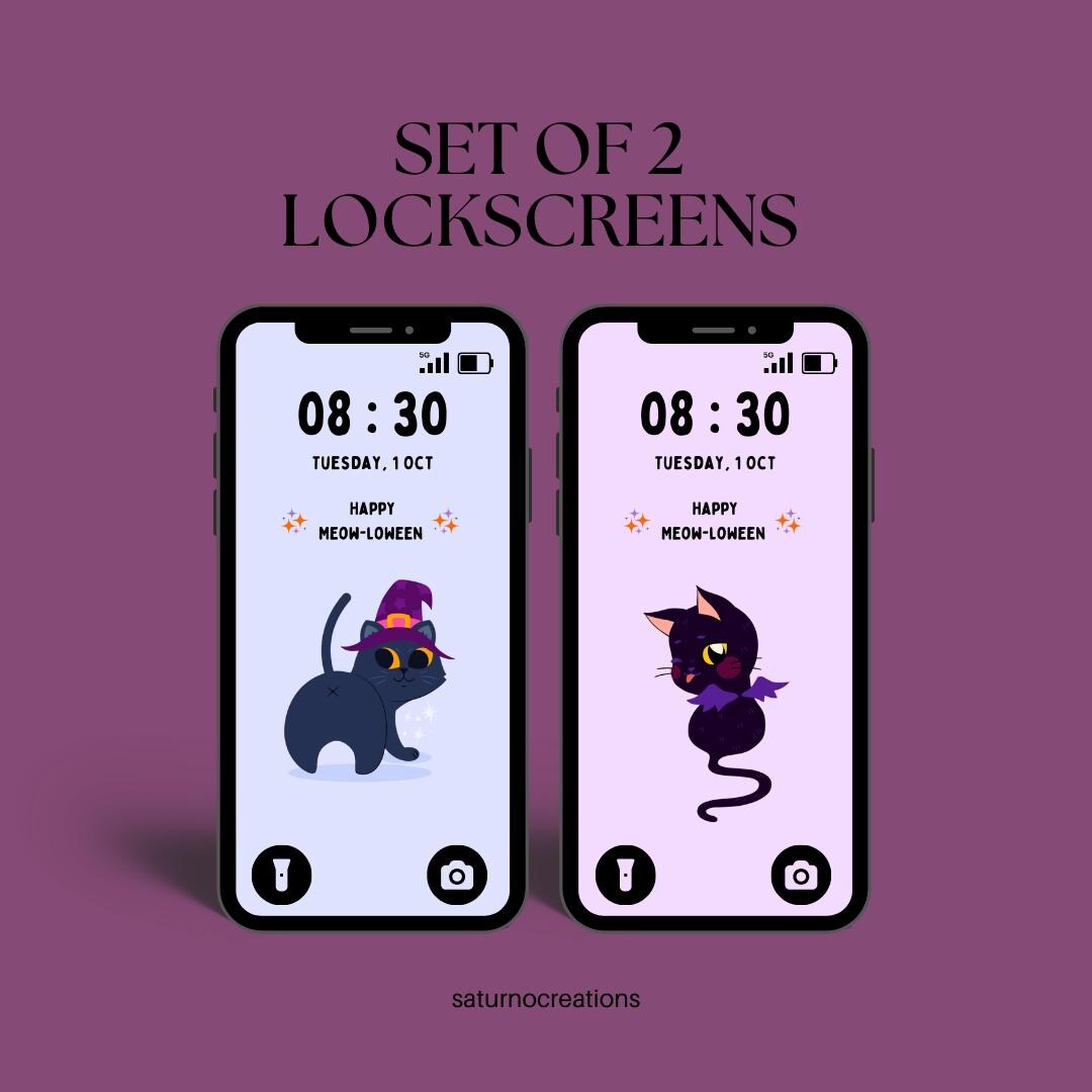 Cute Matching Digital Wallpapers for Couples, Best Friends Halloween ...