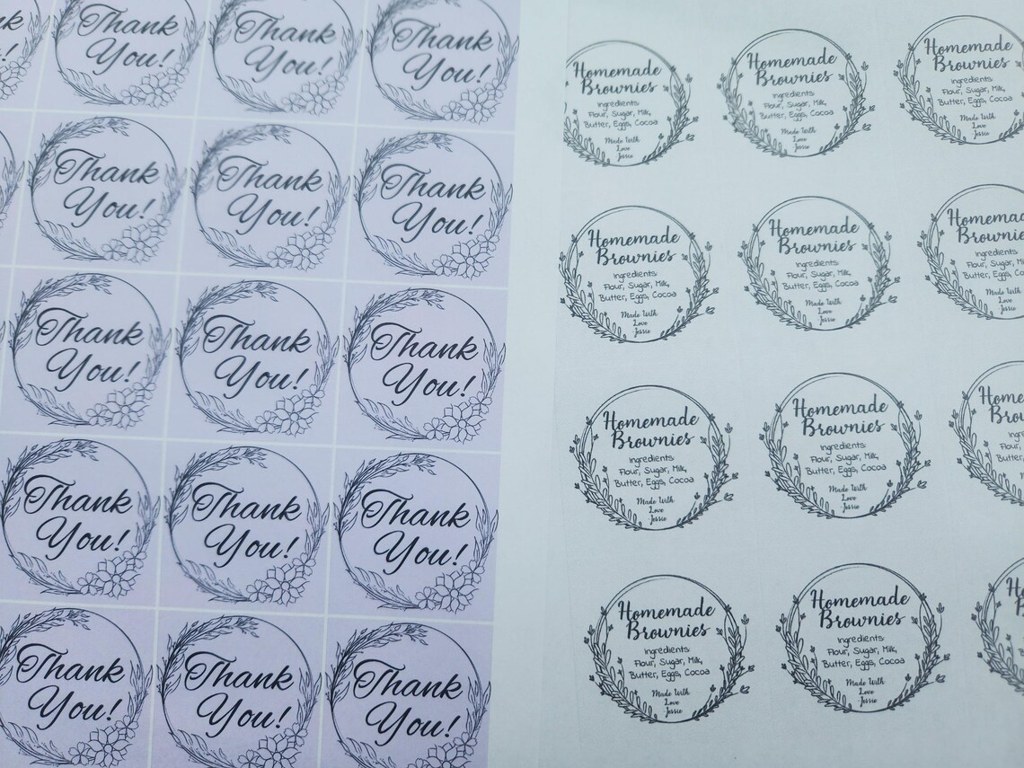 Beautiful Line Art Circle Border for Product Labeling - Etsy