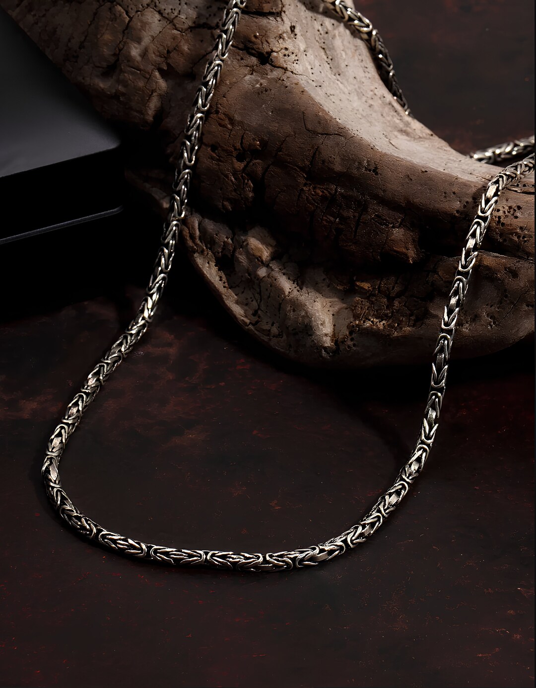 925 Sterling Silver Round Bali Chain, Bali Byzantine Chain Necklace ...