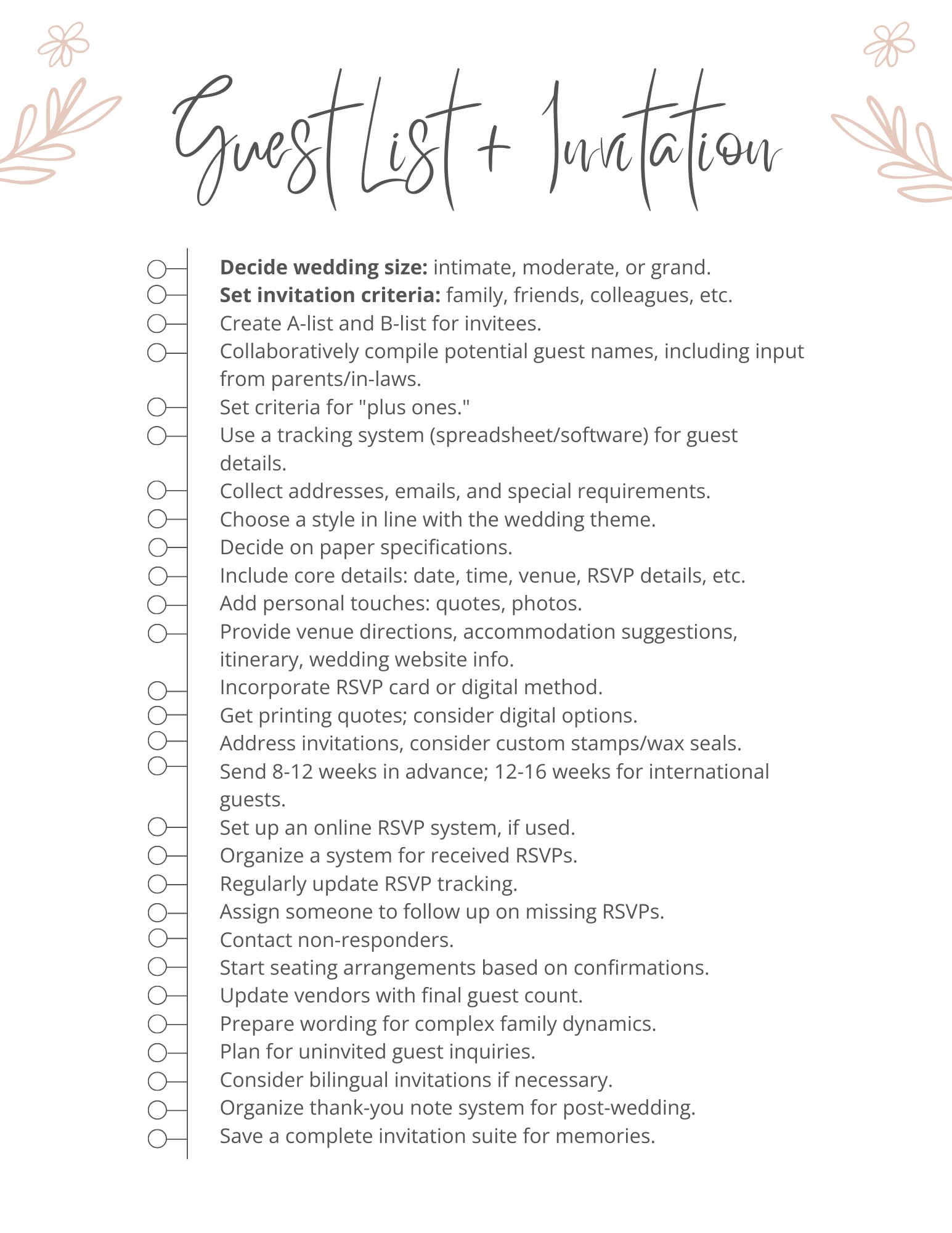 Wedding Checklist Bundle Template, Wedding Planning Checklist, Wedding ...