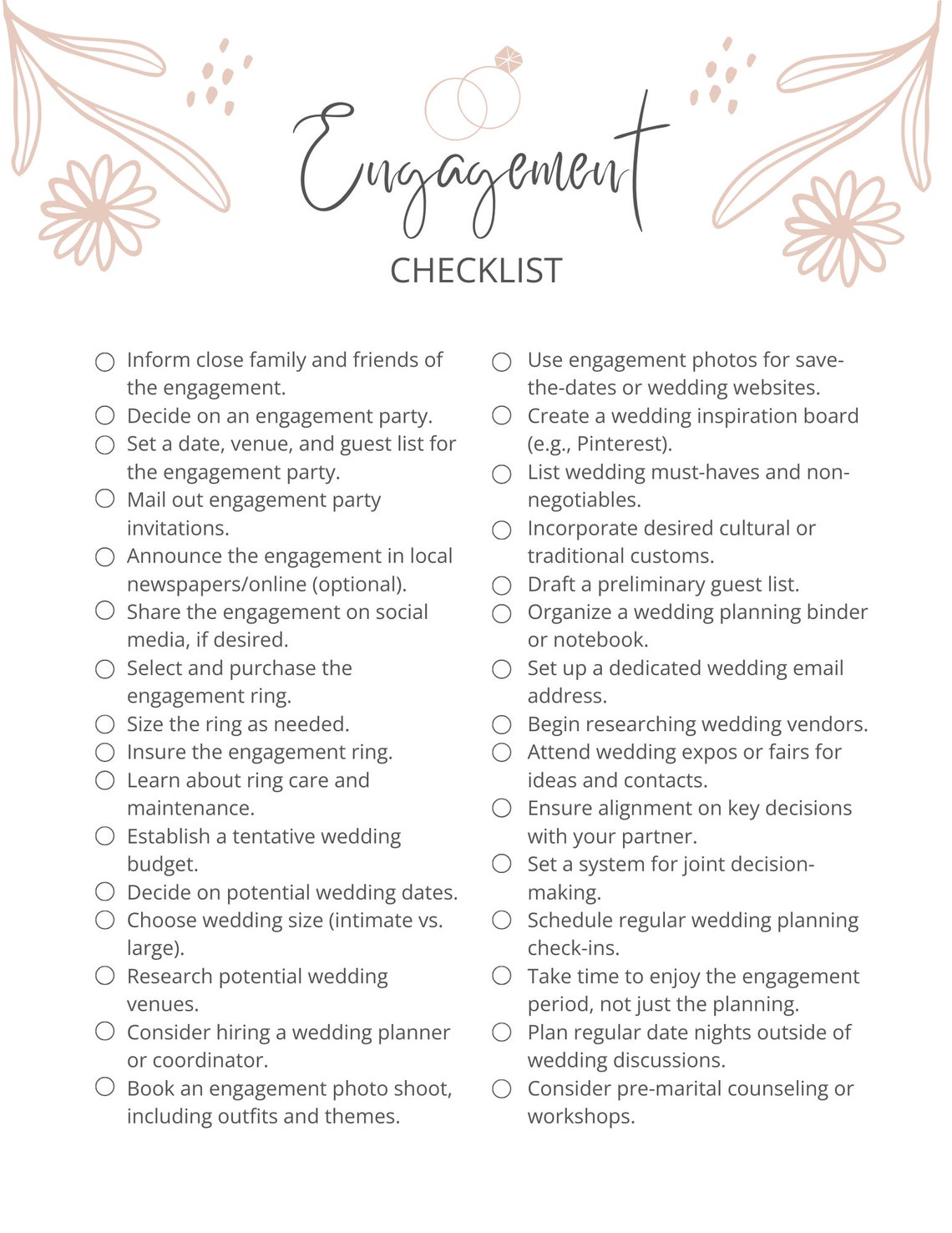 Wedding Checklist Bundle Template, Wedding Planning Checklist, Wedding ...
